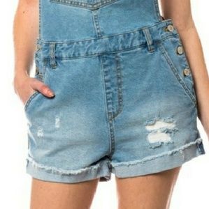 Love Tree | Shorts | Host Pick Tree Denim Light Blue Overalls | Poshmark